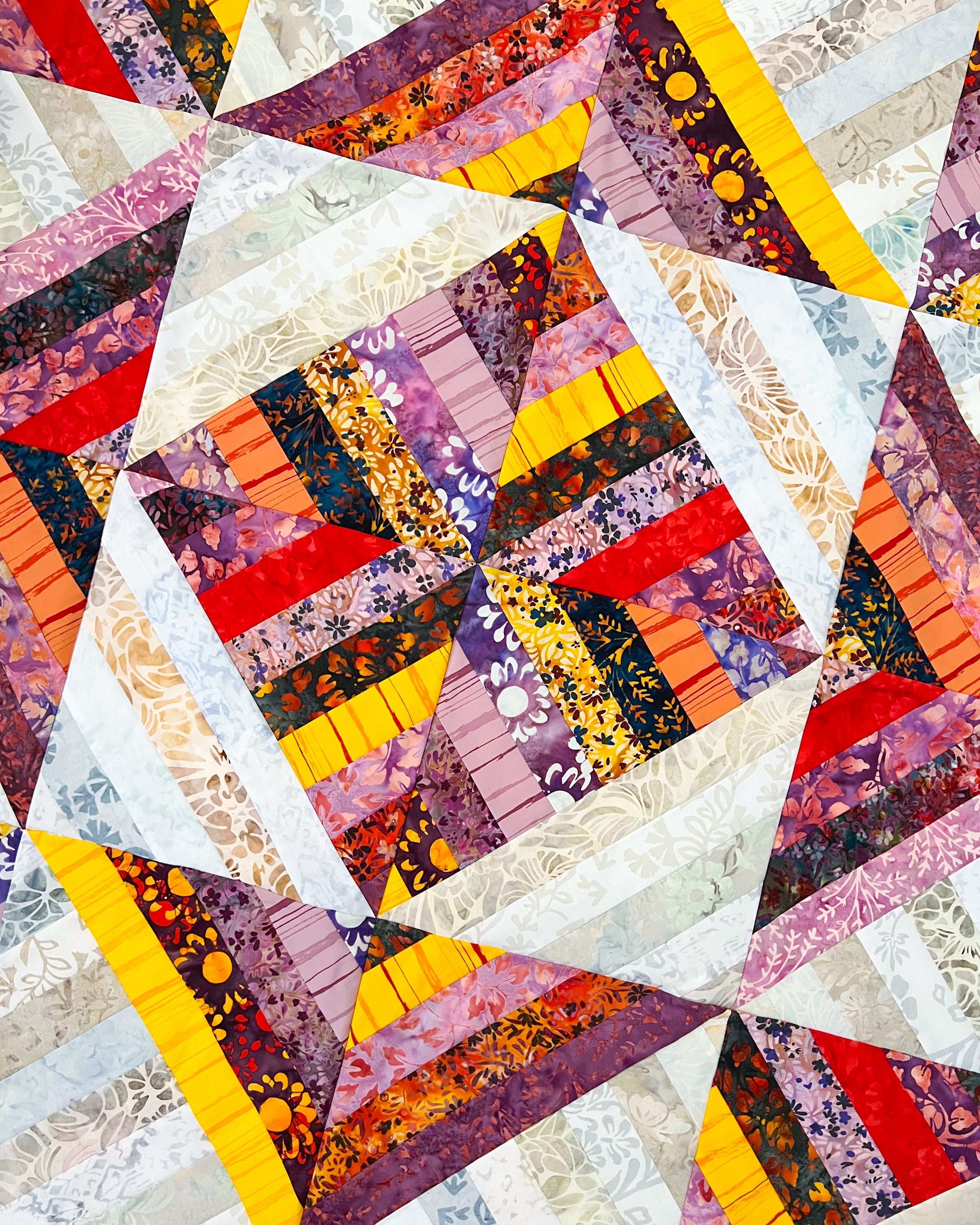 Twist on the Classic String Quilt... featuring Porcelains and Wildflow ...