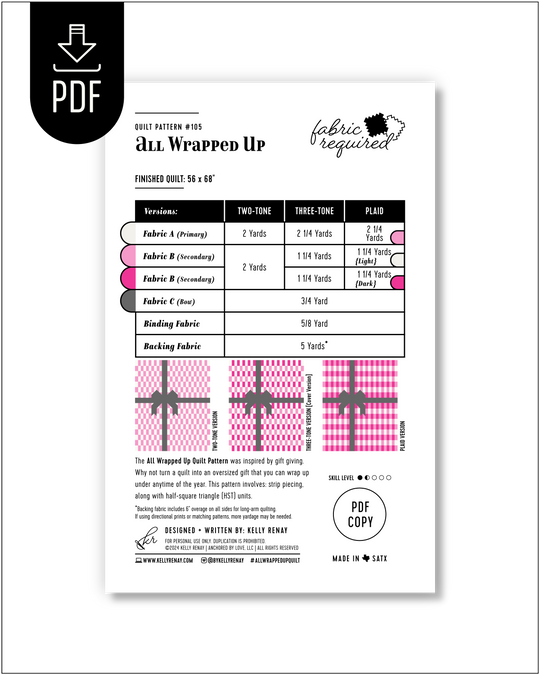 All Wrapped Up Quilt Pattern - PDF – Kelly Renay
