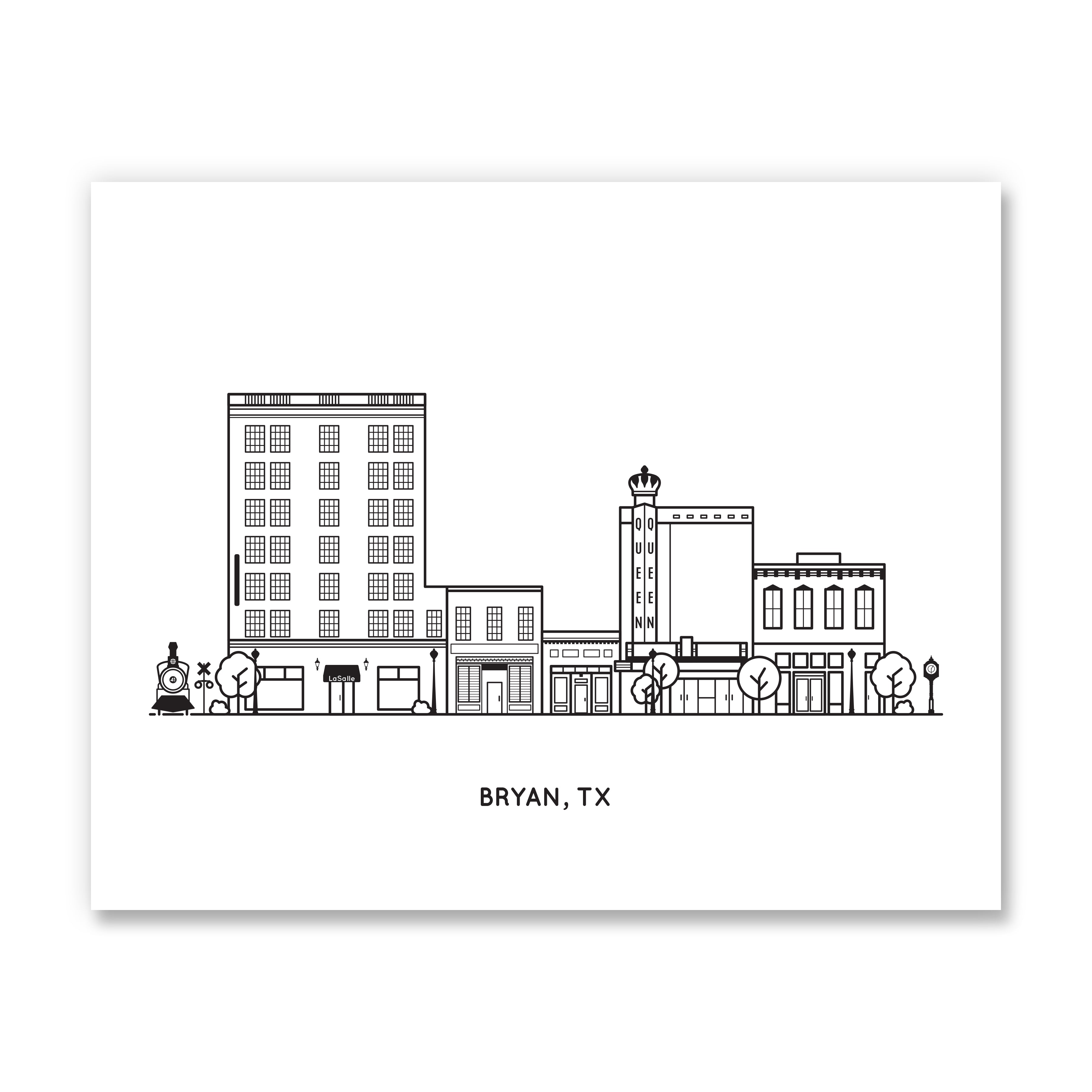 Bryan, Texas - Art Print – Kelly Renay